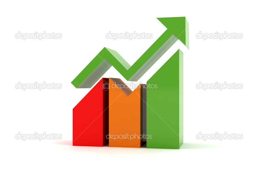 Colorful chart graph increasing — Stock Photo © maziarAgha #32984327