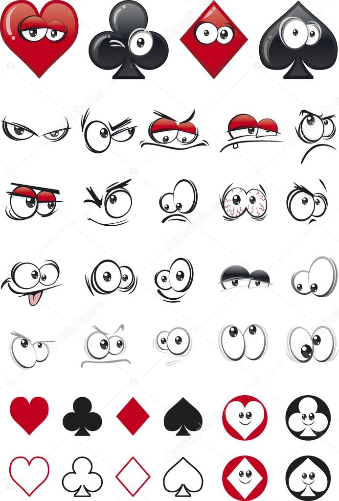 Cartoon Playing Card Faces Stock Vector by ©scribbles-toons 20301141