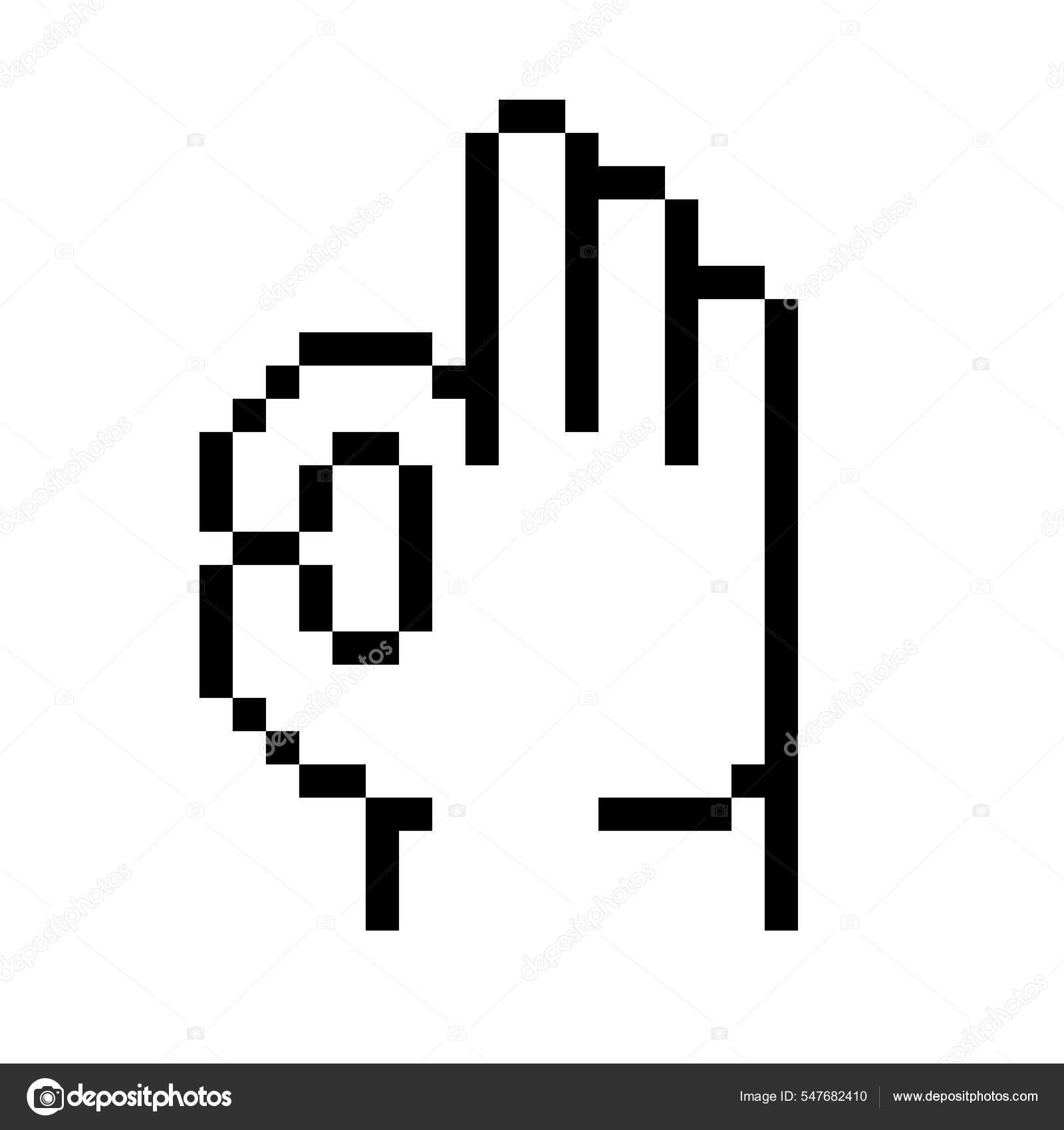 Vector Pixel Art Style Man With Pointing Hand Gesture On 1,000+ Pixel