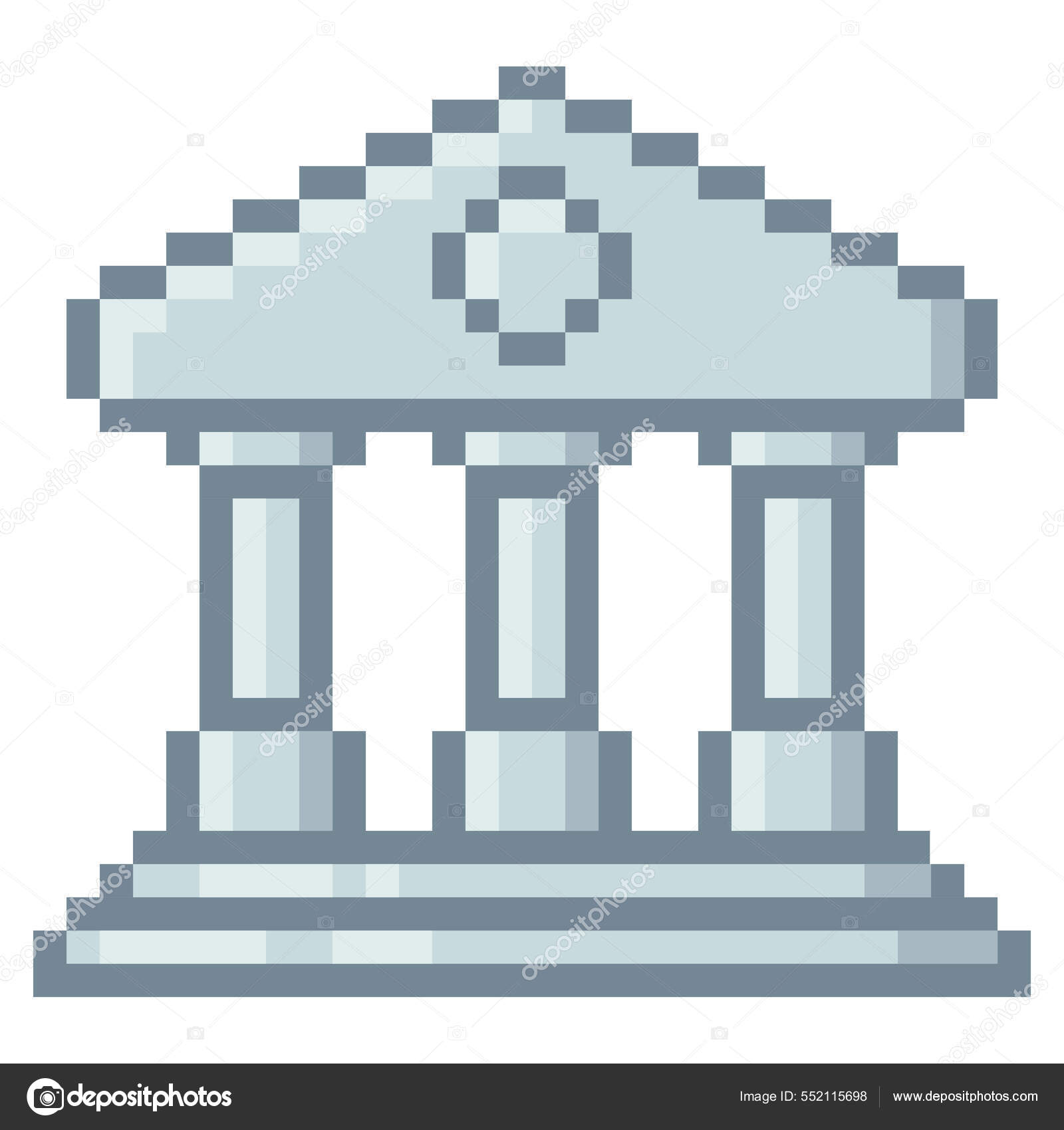Banco Pixel Art Icono Negocios Vector de stock por ©samuraitop 552115698