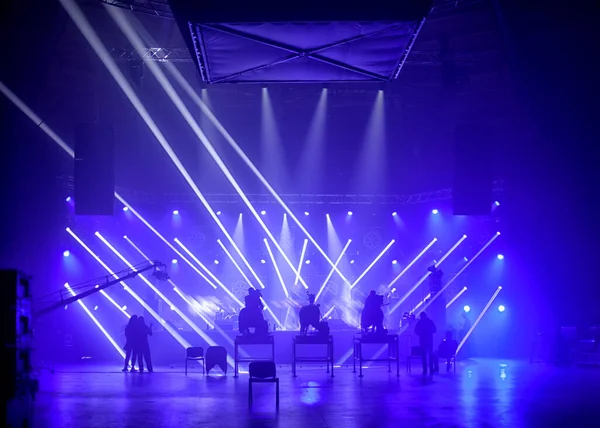 rays of light on stage in a concert hall - Stock Image - Everypixel