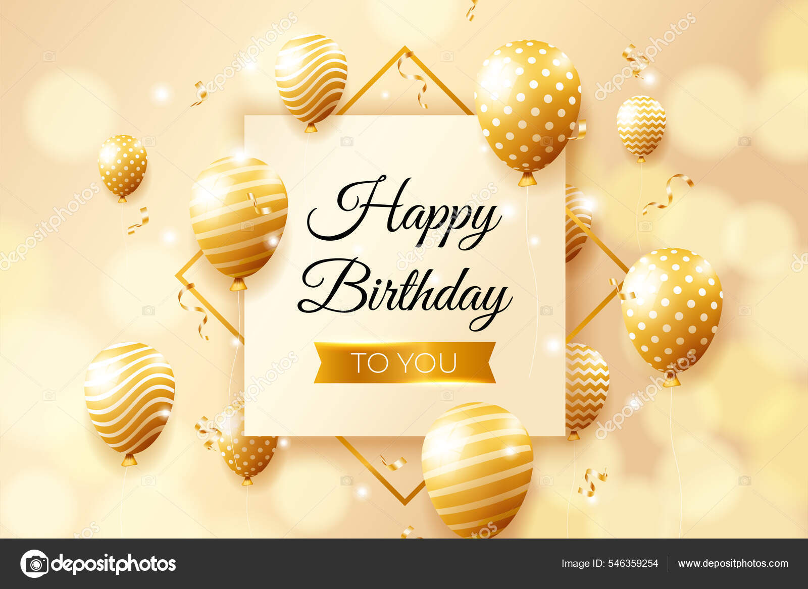 Selamat Ulang Tahun Desain Latar Belakang Dengan Balon Realistis Vektor Stok oleh ©Distrologo ...