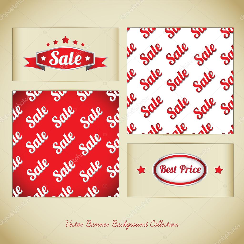 Discount Label Banner Background Collection Stock Vector Image by ...