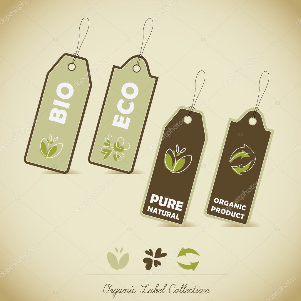 Organic Label Collection Stock Vector by ©rachelfee #19889975
