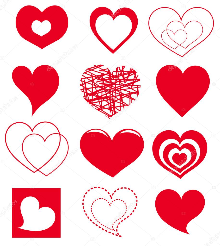 Corazones vectoriales vector, gráfico vectorial © Studiobarcelona ...