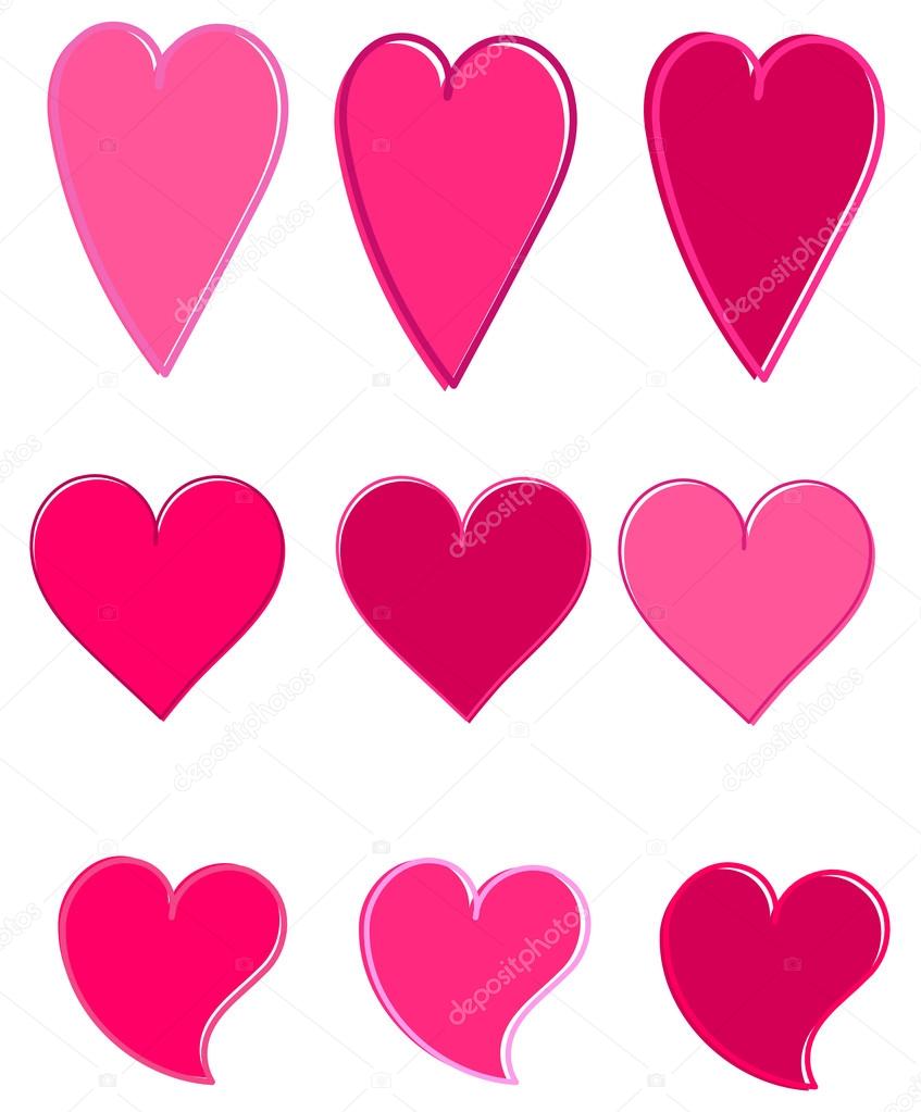 Rosa vector corazones vector, gráfico vectorial © Studiobarcelona ...