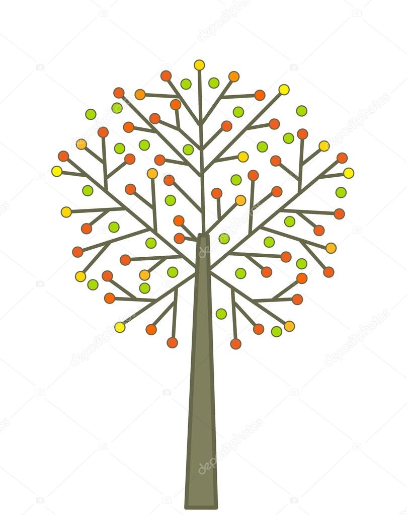 Abstract tech tree — Stock Vector © Studiobarcelona #33277455