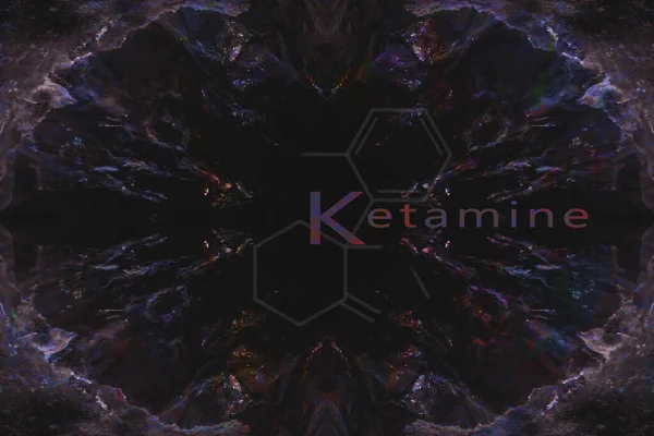 Ketamine. Dissociative ketamine. Chemical formula, molecular structure ...