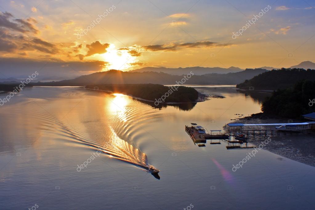 Sunrise At Mengkabong Bridge Tuaran, Kota Kinabalu, Sabah Malaysia ...