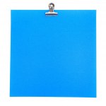 Blue paper note with clip Stock Photo by ©tgellan 2017491