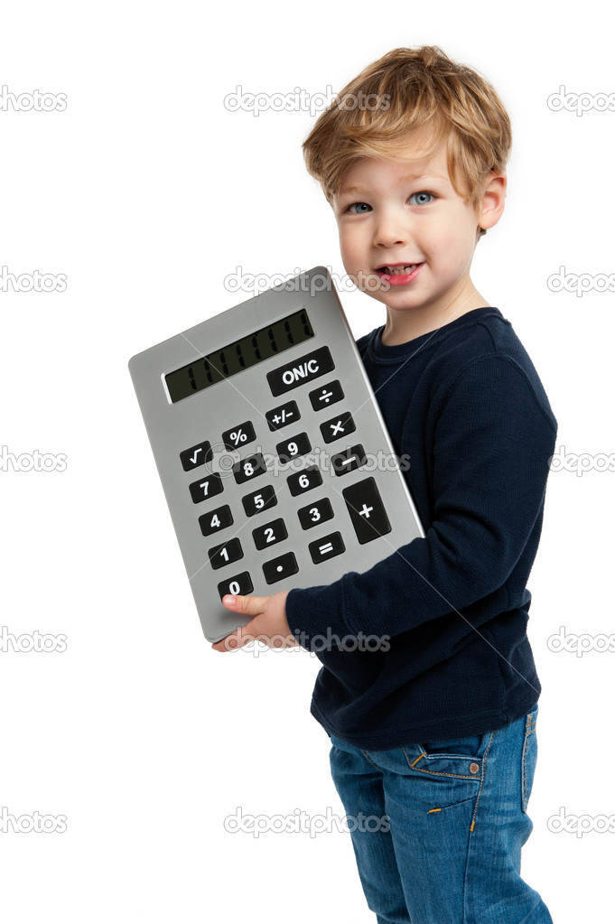 Cute Boy with Big Calculator Stock Photo by ©SLP_London 22999860