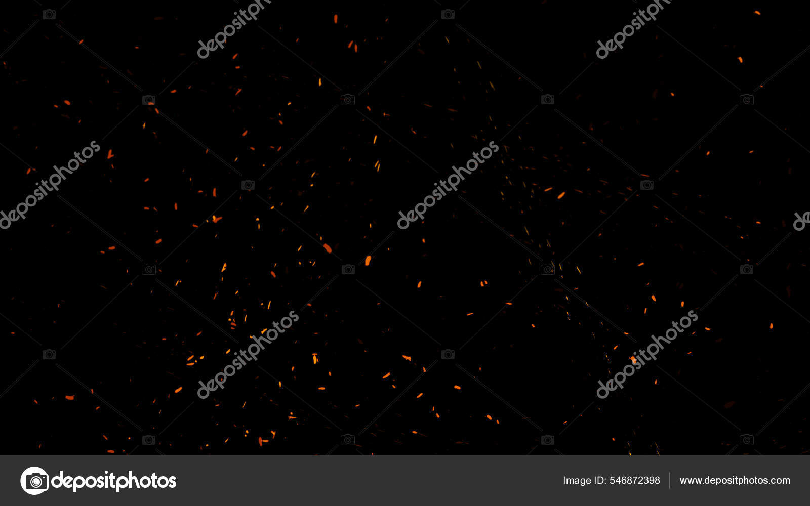 Fire Embers Particles Texture Overlay Burn Effect Isolated Black ...