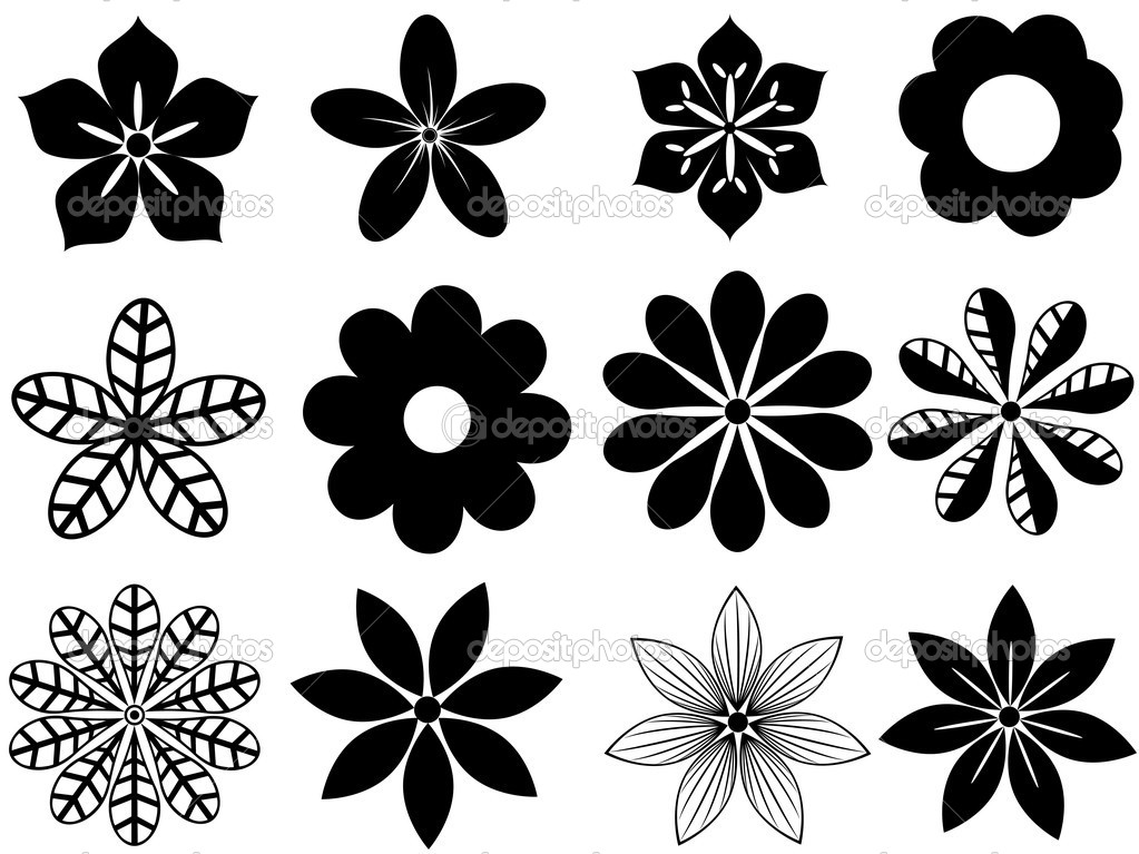 Conjunto de flores — Vector de stock © mrhighsky #22891322