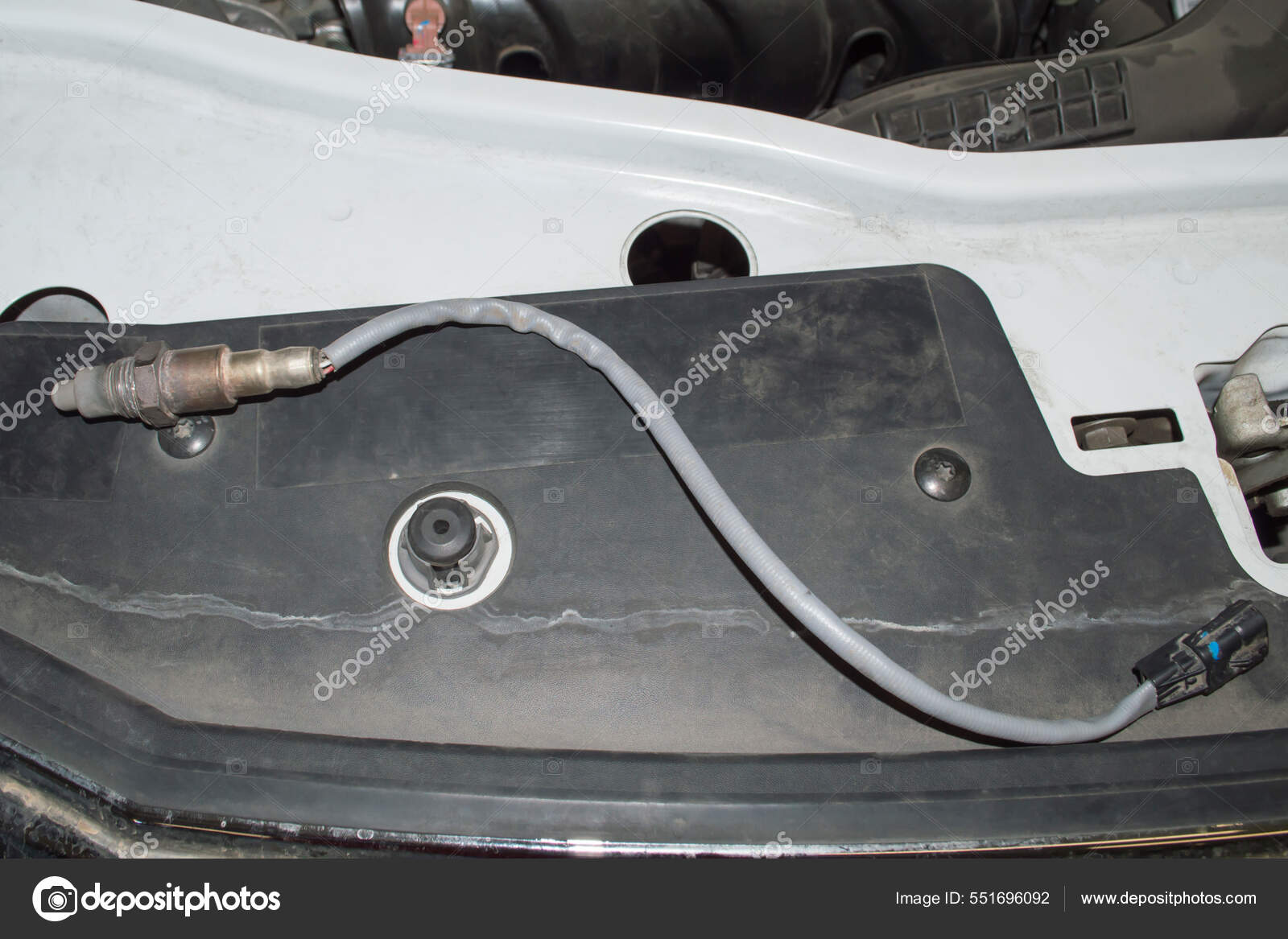 Old Oxygen Sensor Taken White Car Auto Repair Shop Lies — Stock Photo ...