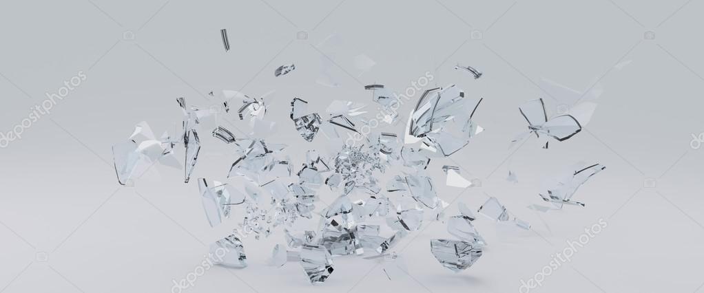 Glass Shards Flying