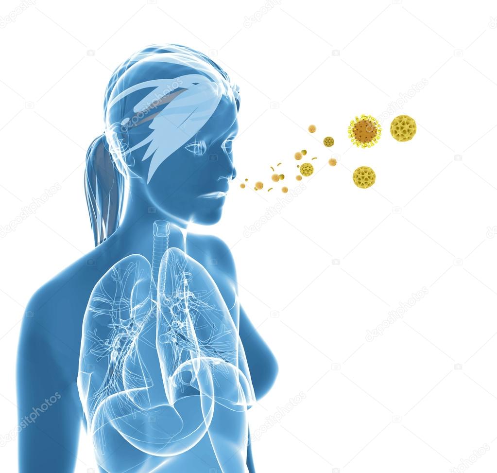 Pollen allergy or hay fever — Stock Photo © ingridat #43445877