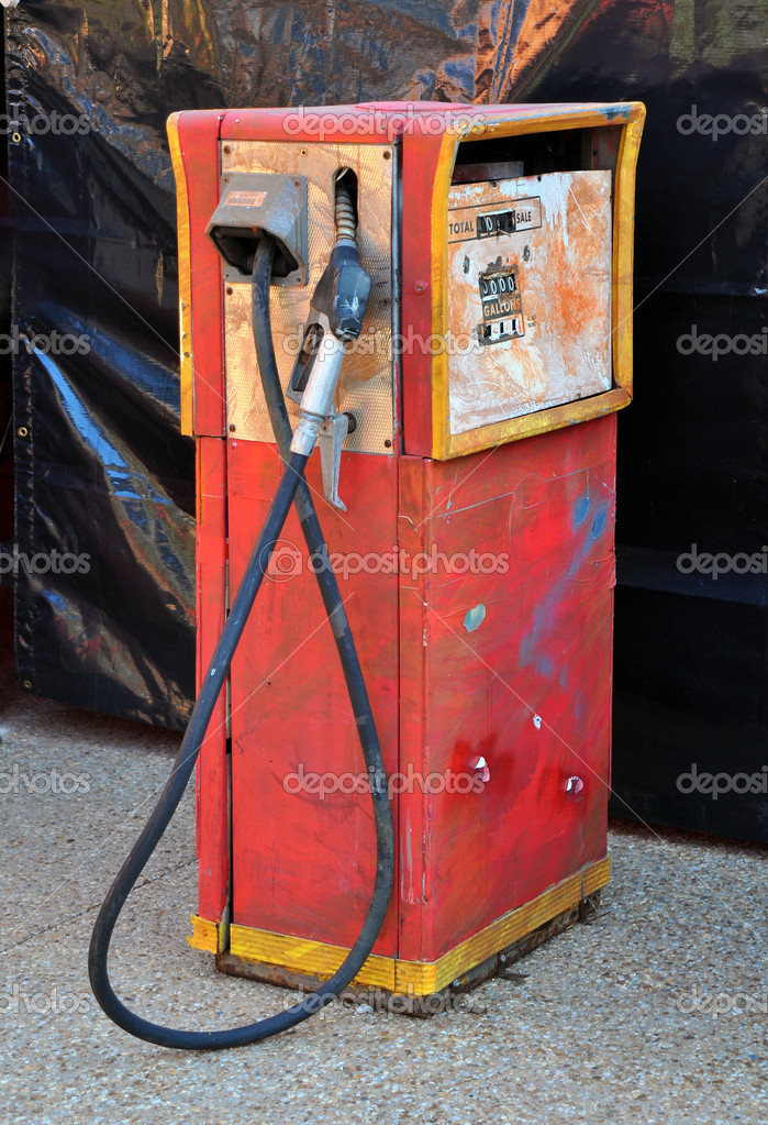 Old retro red gasoline pump Stock Photo by ©Alanbrote 33923953