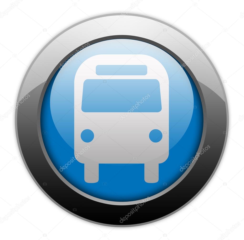 Icon, Button, Pictogram Bus, Ground Transportation — Stock Photo ...