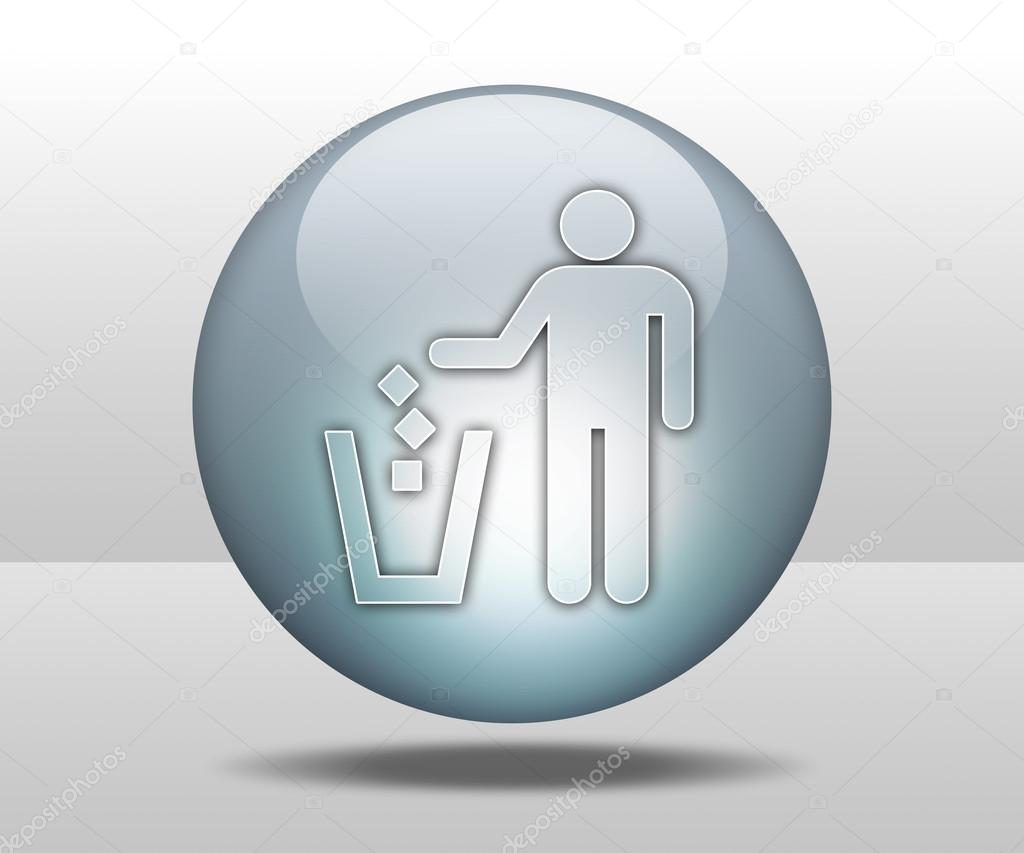 Icon, Button, Pictogram Litter Container Stock Photo by ©mindscanner ...