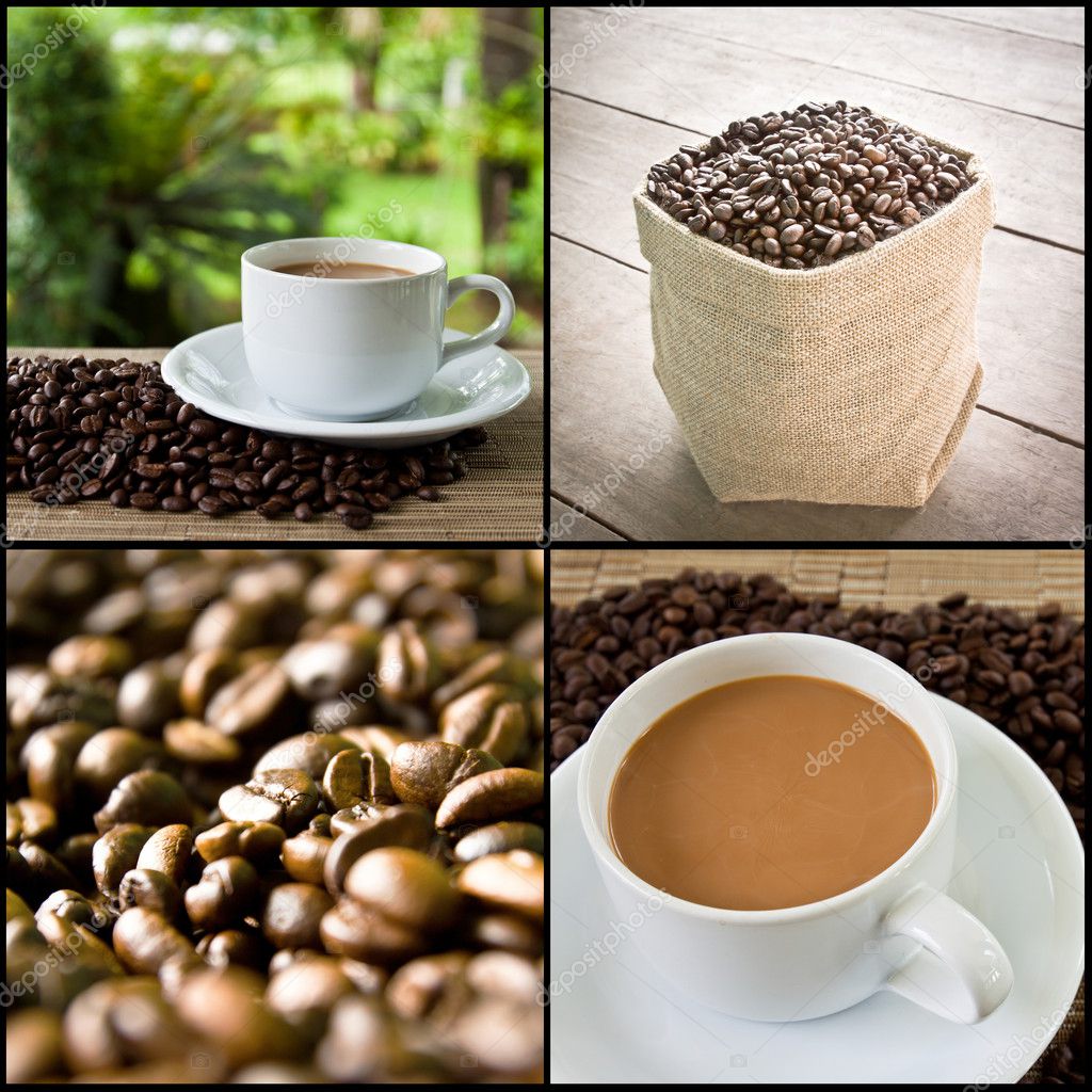 Coffee collage Stock Photo by ©zirconicusso 29087893