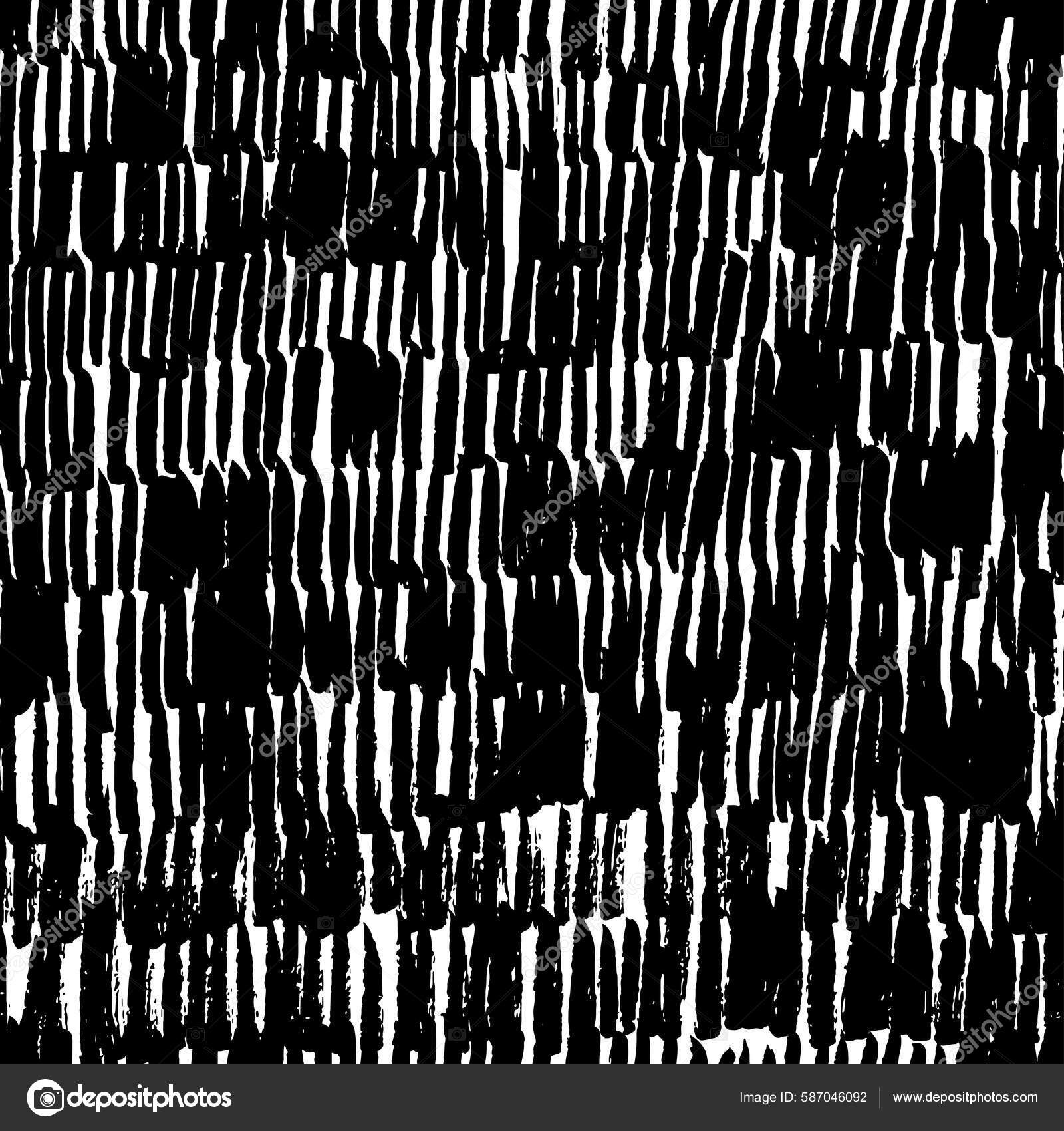 Black Irregular Vertical Lines Vector Seamless Pattern Rain Motif ...