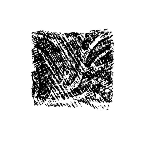 Black Rough Edge Box Isolated White Background Hand Drawn Brush Stock ...