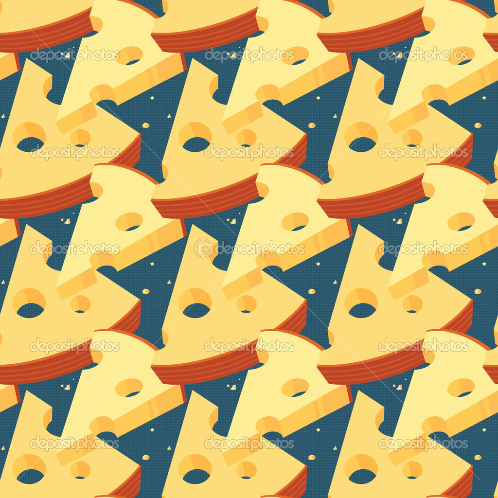 Cartoon cheese. Vector seamless pattern — Stock Vector © karbokreto ...