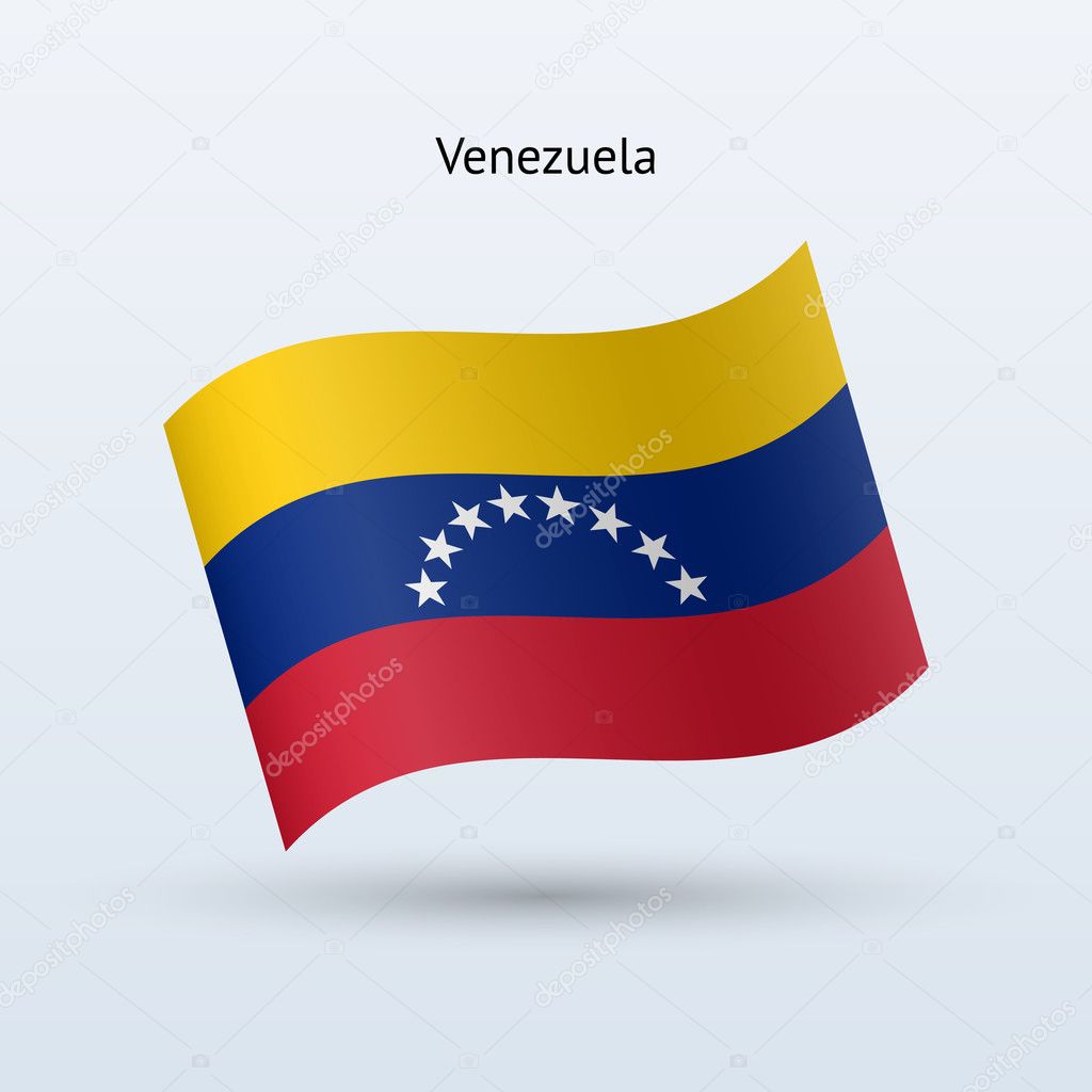 Venezuela flag waving form. Vector illustration. Stock Vector Image by ...