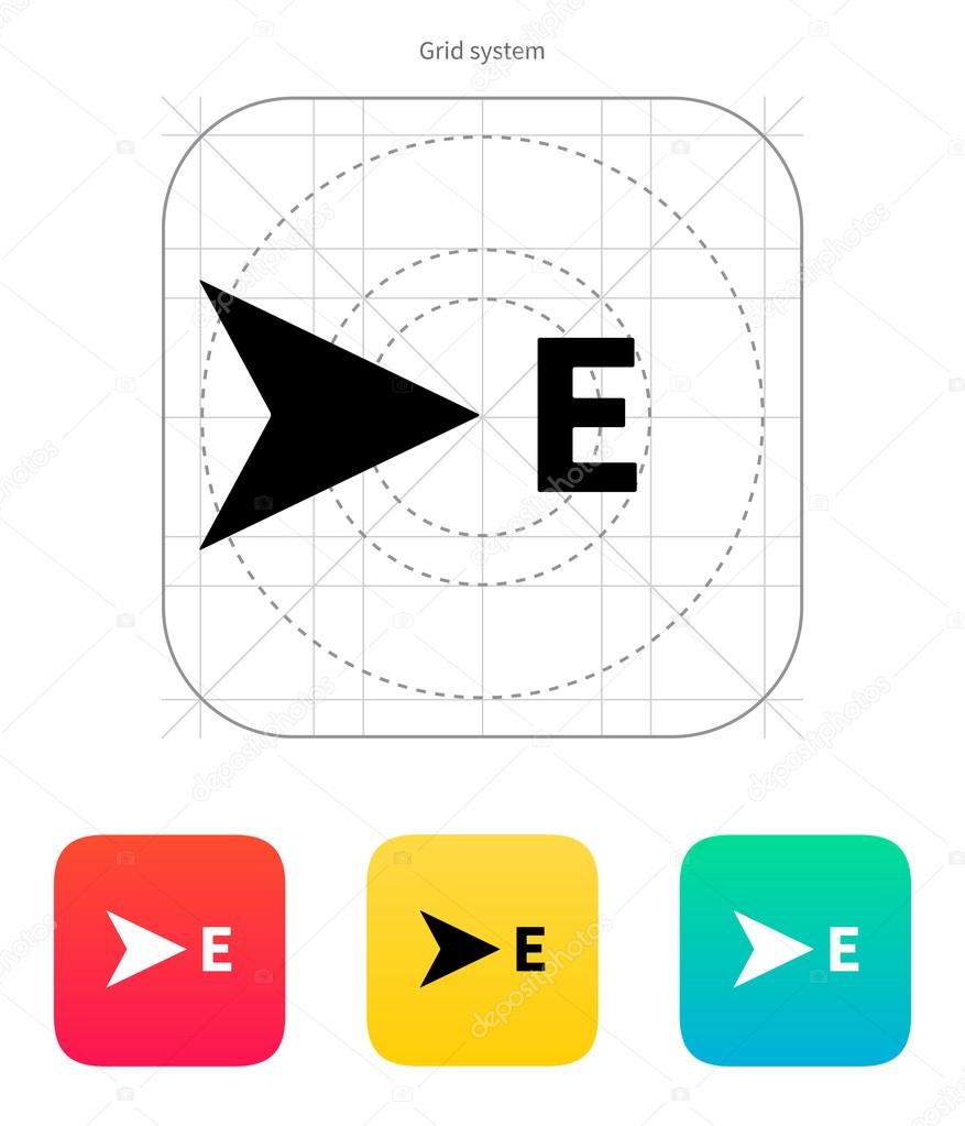 East direction compass icon. — Stock Vector © tkacchuk #32556495
