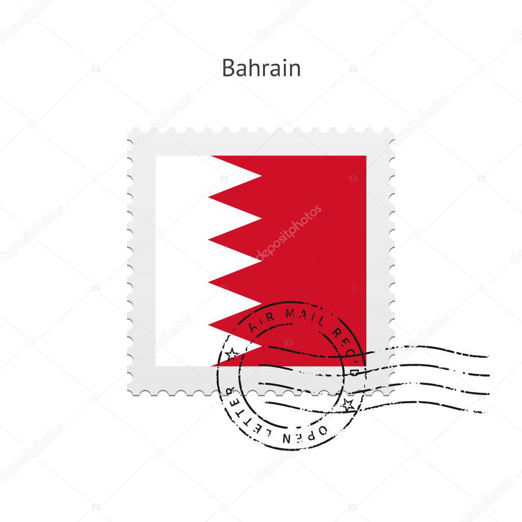 Bahrain Flag Postage Stamp. Stock Vector Image by ©tkacchuk #36398325