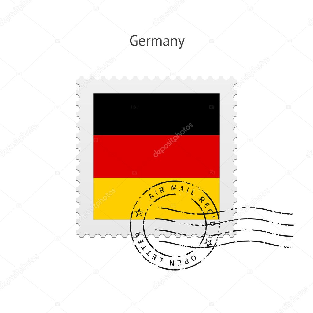 Germany Flag Postage Stamp. Stock Vector by ©tkacchuk 36399481