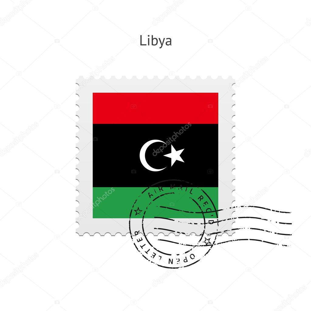 Libya Flag Postage Stamp. Stock Vector Image by ©tkacchuk #36400045