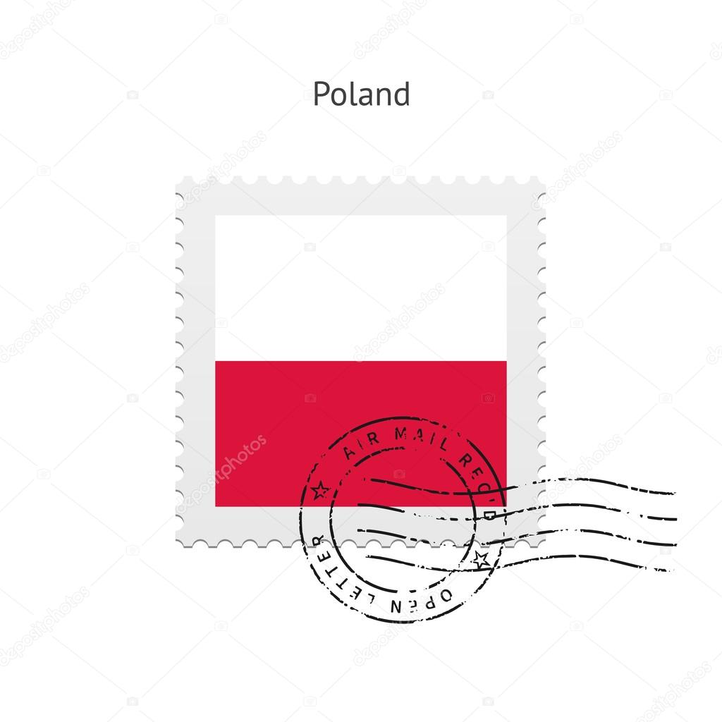 Poland Flag Postage Stamp. Stock Vector by ©tkacchuk 37131605