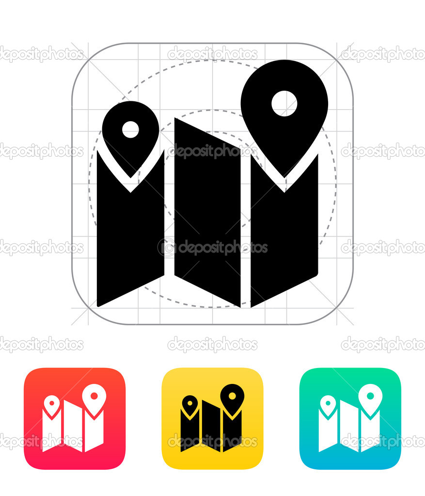 Map route icon. Stock Vector Image by ©tkacchuk #38627115
