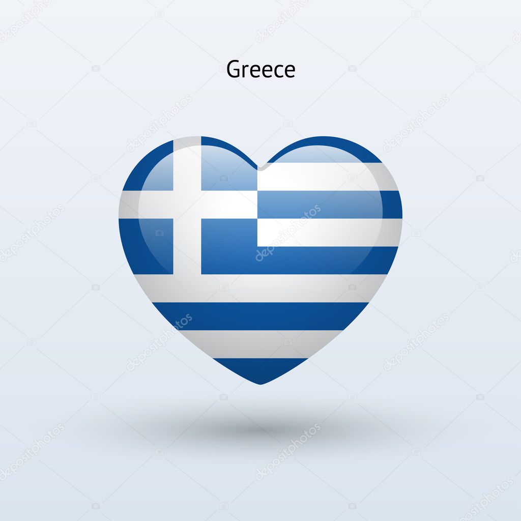 Love Greece symbol. Heart flag icon. Stock Vector by ©tkacchuk 39811391