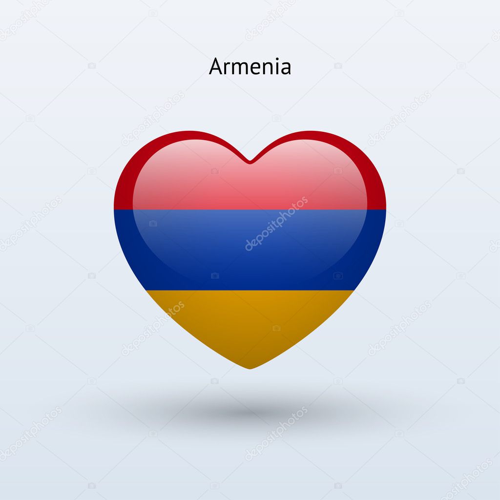 Love Armenia symbol. Heart flag icon. — Stock Vector © tkacchuk #39860885