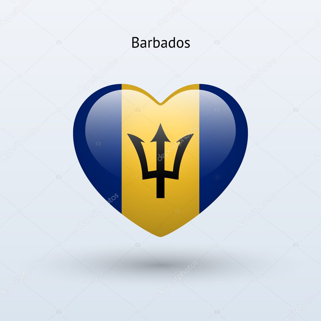 Love Barbados symbol. Heart flag icon. Stock Vector by ©tkacchuk 39861145