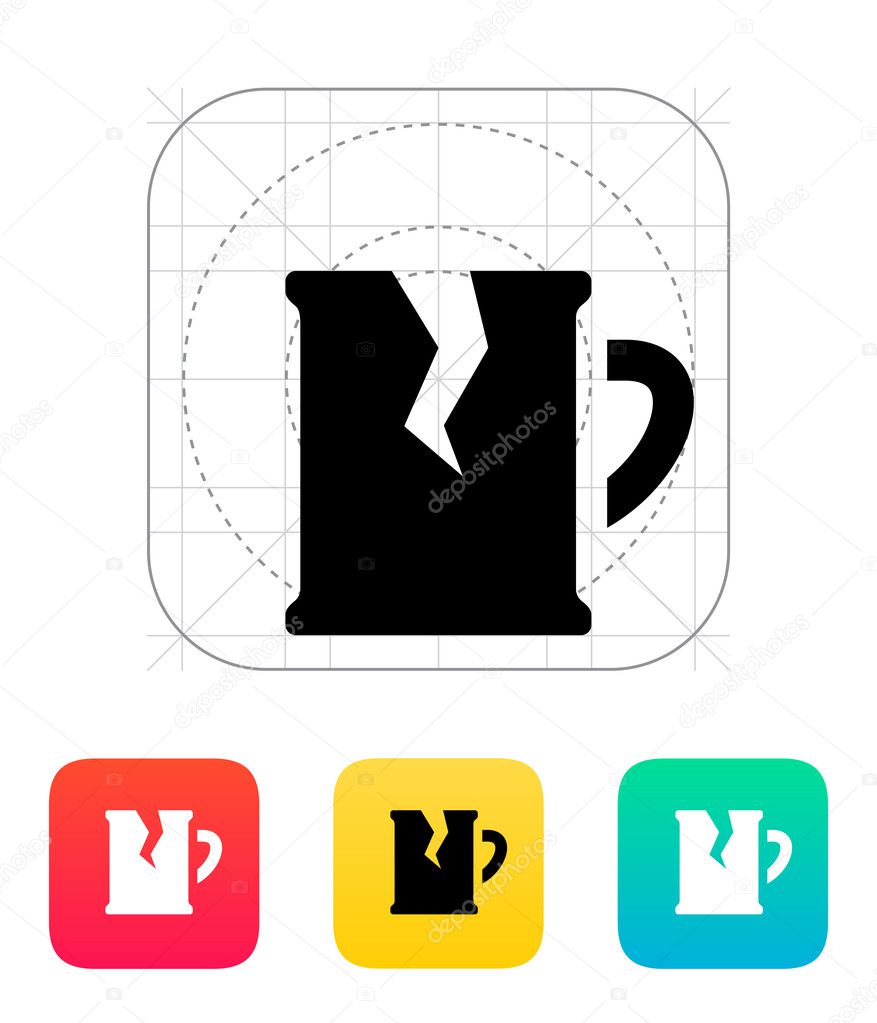 Broken beer mug icon. Stock Vector by ©tkacchuk 41527797