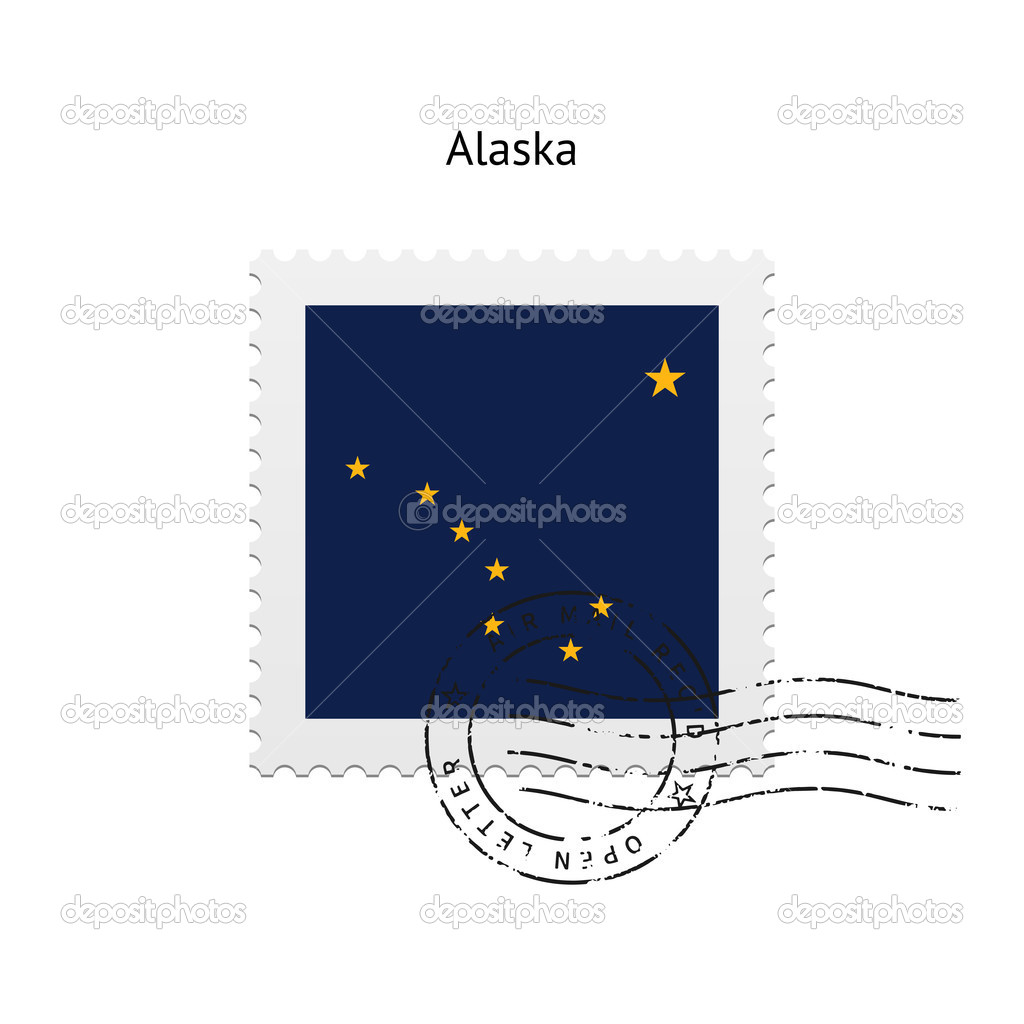 State of Alaska flag postage stamp. Stock Vector Image by ©tkacchuk ...