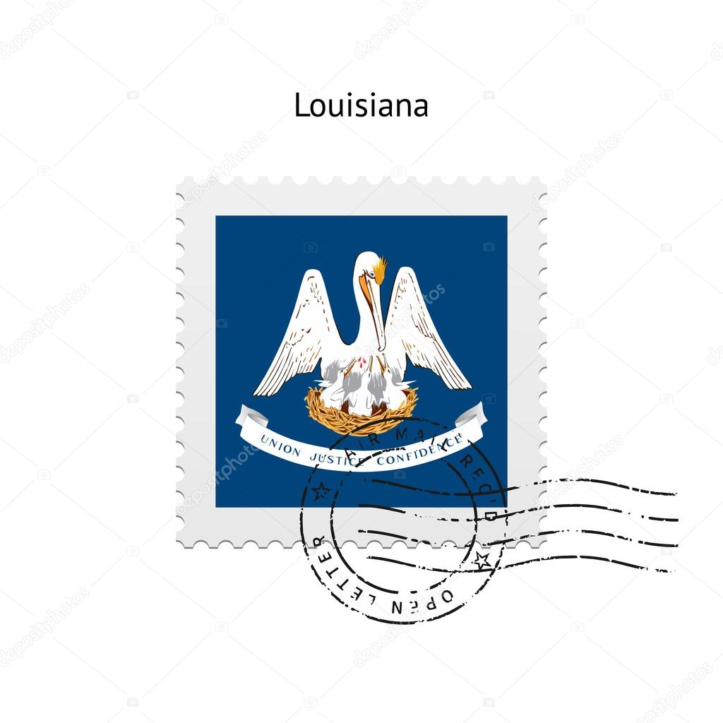 State of Louisiana flag postage stamp. Stock Vector by ©tkacchuk 43316737