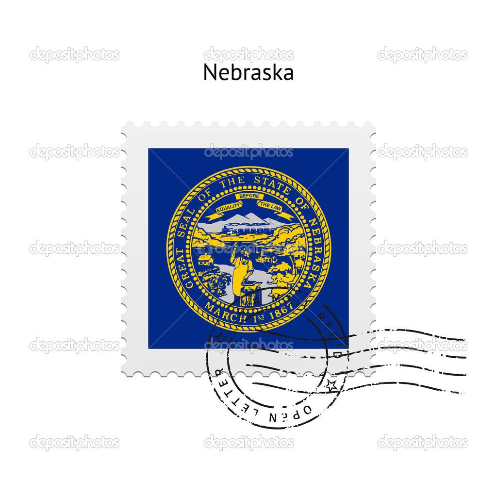 State of Nebraska flag postage stamp. Stock Vector by ©tkacchuk 43321163