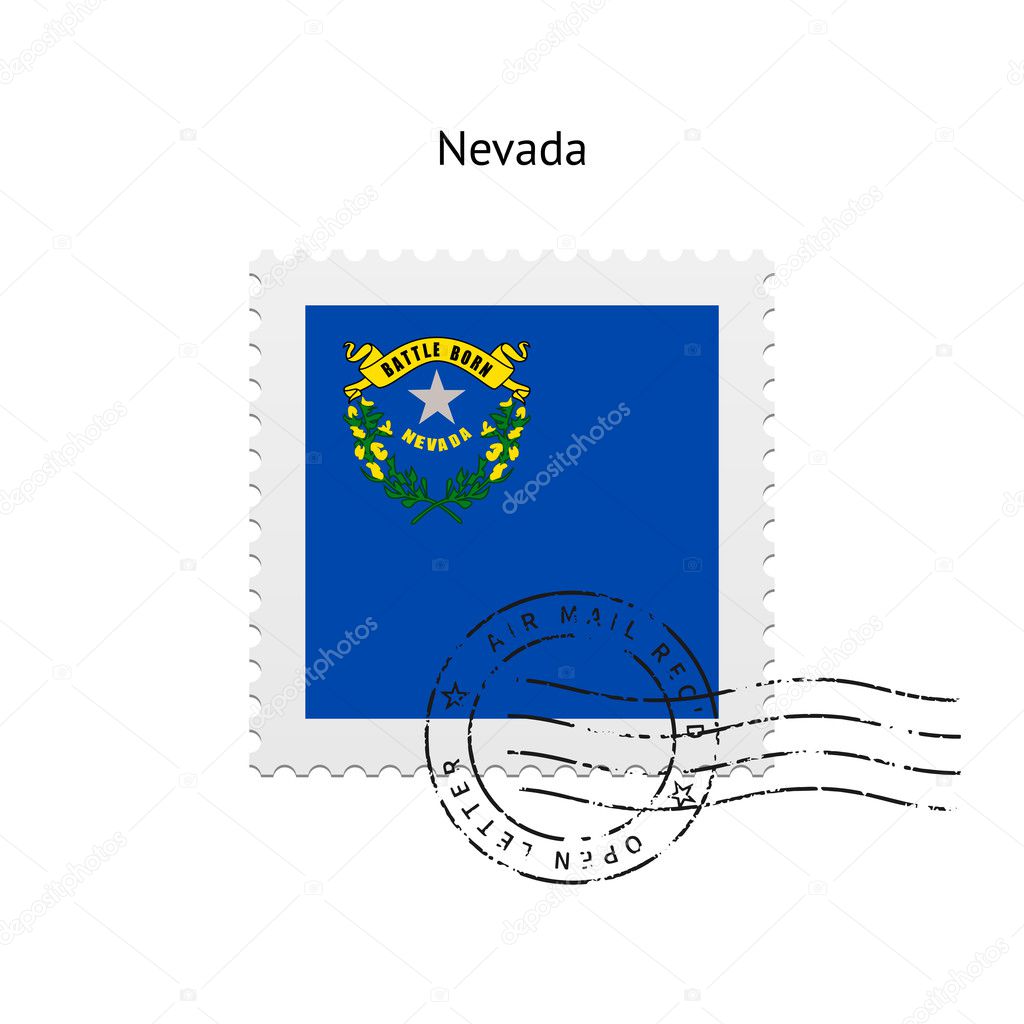 State of Nevada flag postage stamp. Stock Vector Image by ©tkacchuk ...