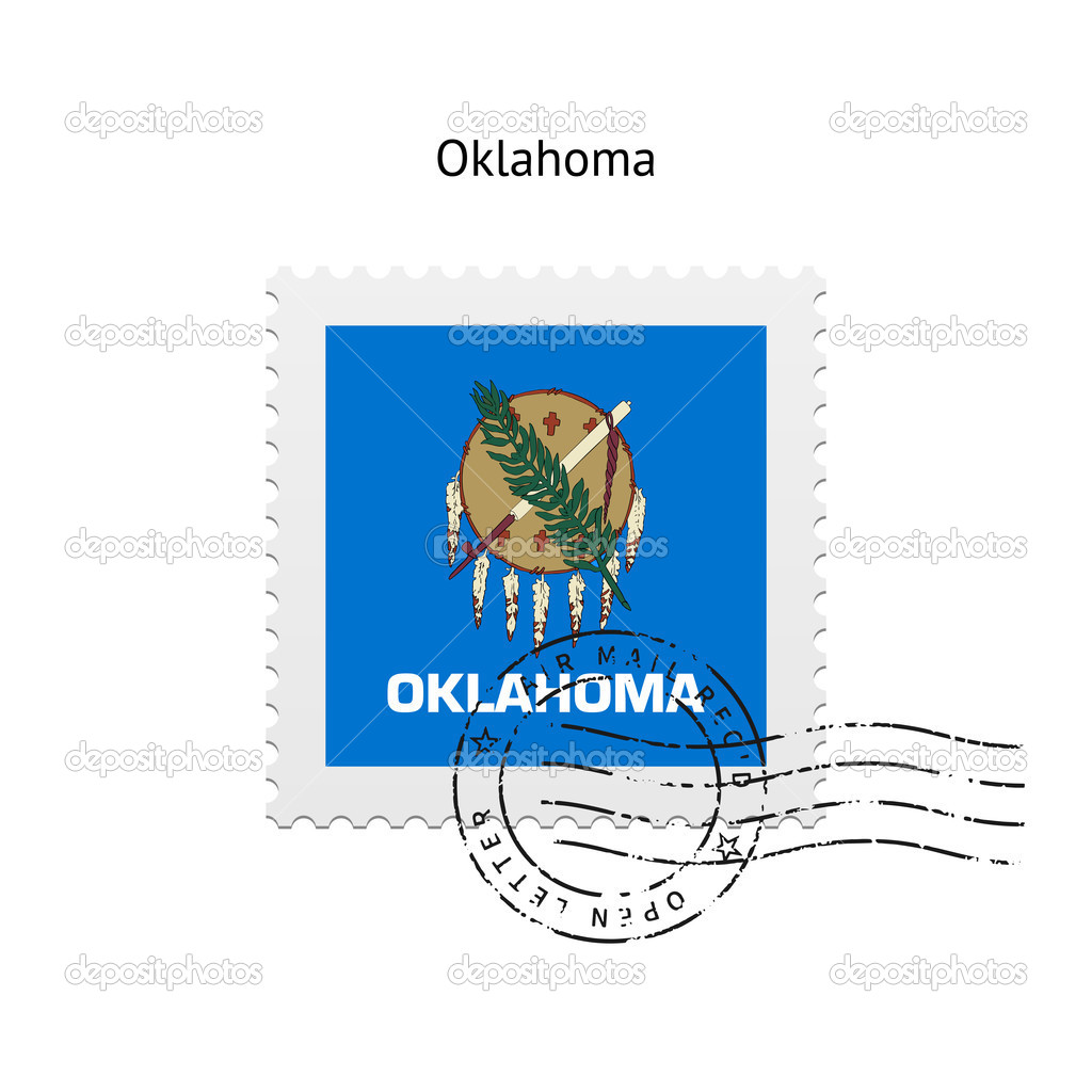 State of Oklahoma flag postage stamp. Stock Vector by ©tkacchuk 43321695