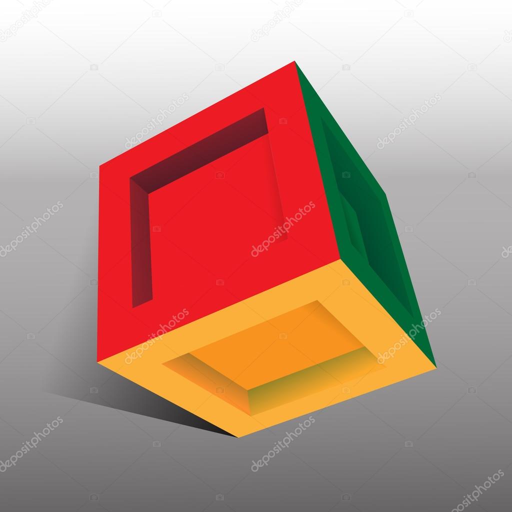 Caja 3D Vector de stock #20995117 de ©Feri123