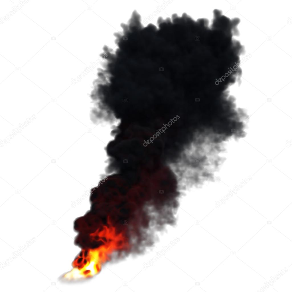 Fire Smoke isolated on white background — Stock Photo © Feri123 #21070873