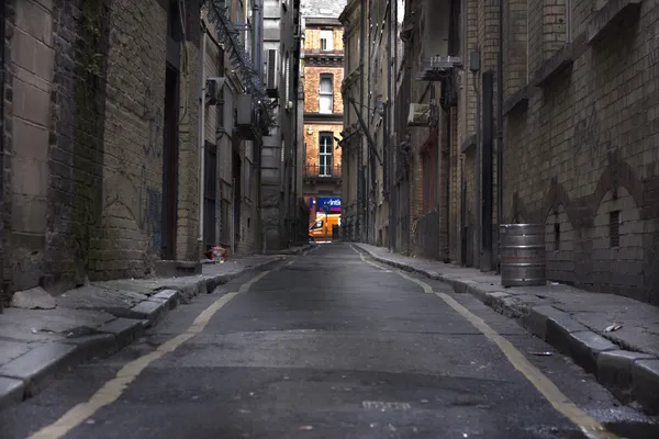 Looking down a long dark back alley Stock Photo by ©illu 21109765