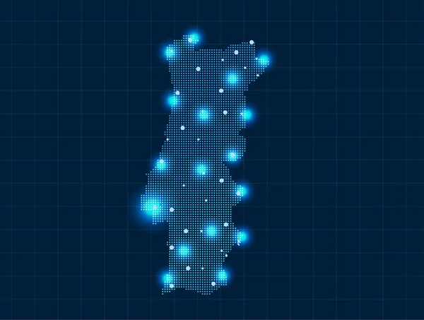 Portugal pixel map Vector Art Stock Images | Depositphotos