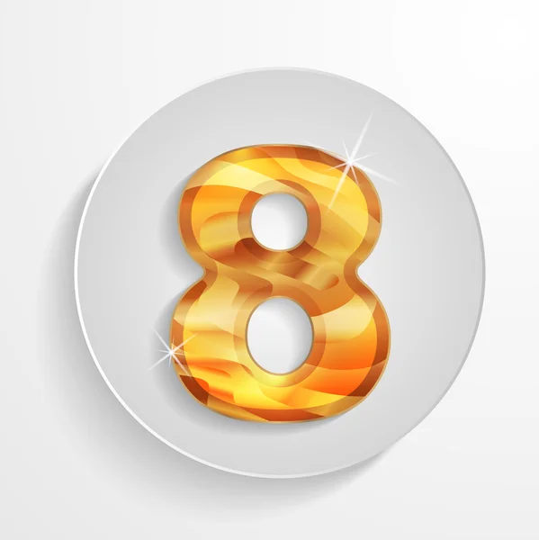 Colorful number 8. Figure of geometric shapes. Stock Vector Image by ...