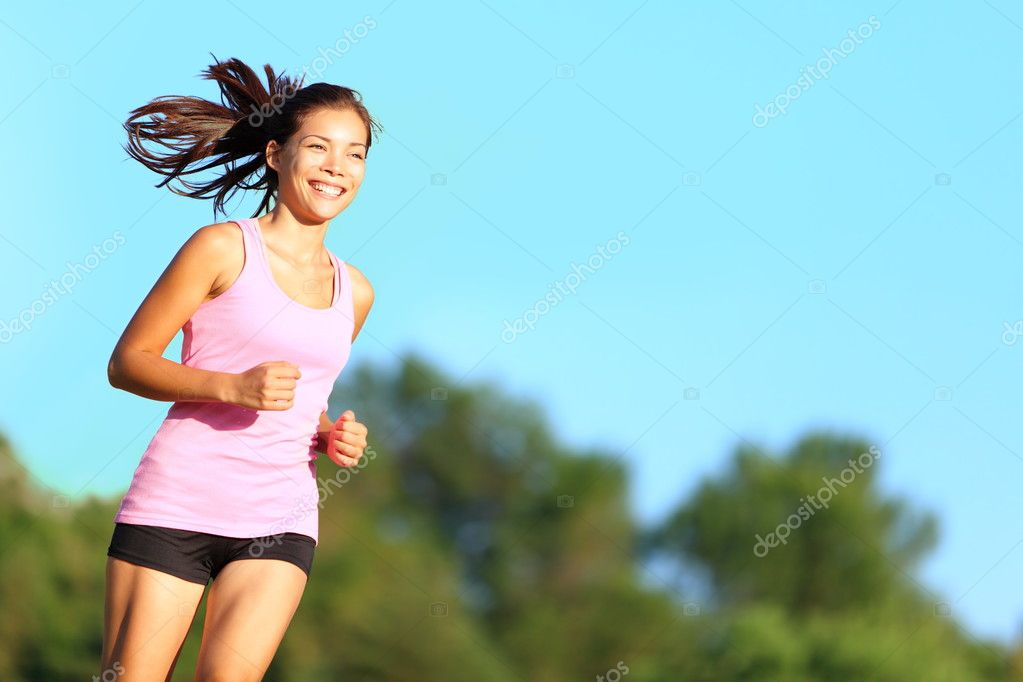 Happy woman running — Stock Photo © Maridav #24538445
