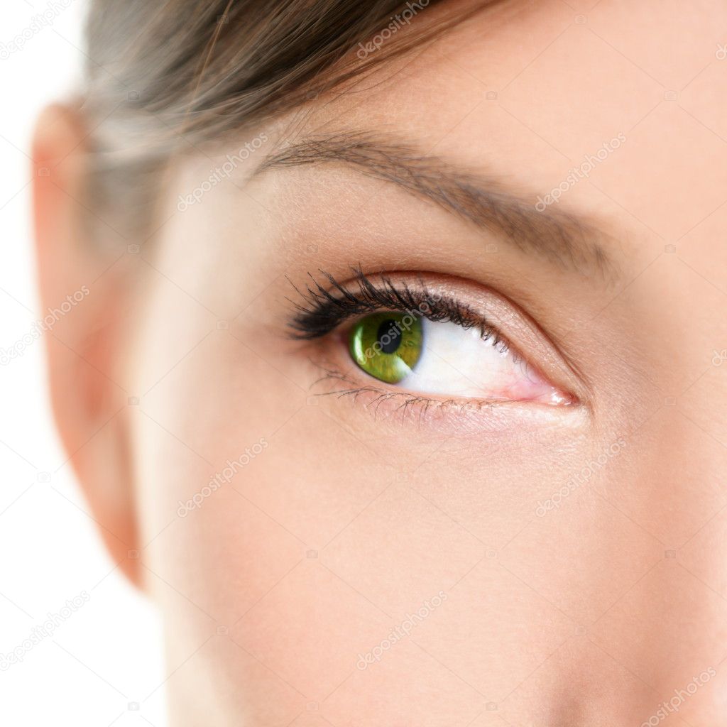 Ojo mirando al costado | primer plano del ojo mirando al lado — Foto de ...